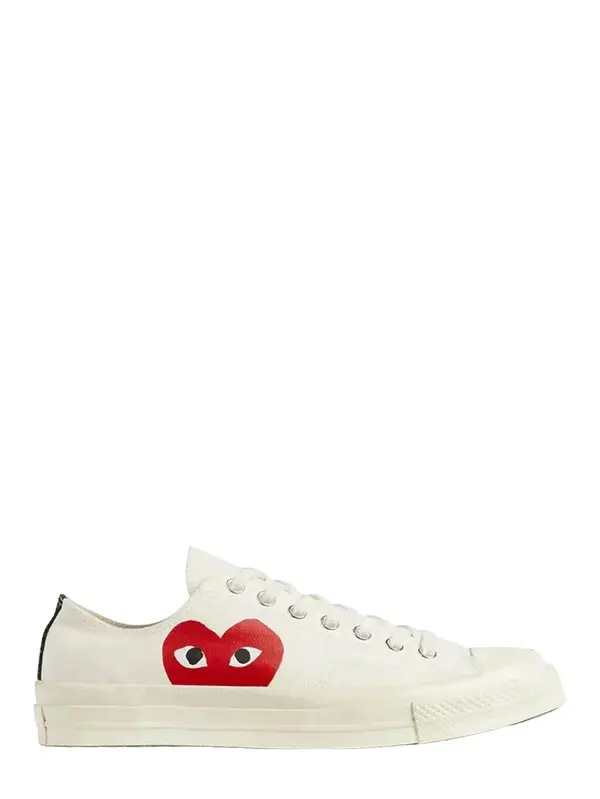 Play Comme Des Garcon X Converse Heart-logo Sneakers - White