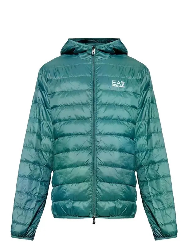 Emporio Armani Hooded Quilted Jacket - Green