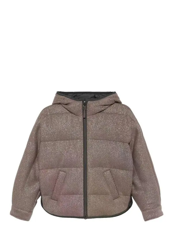 Brunello Cucinelli Quilted Lurex Jacket - Brown
