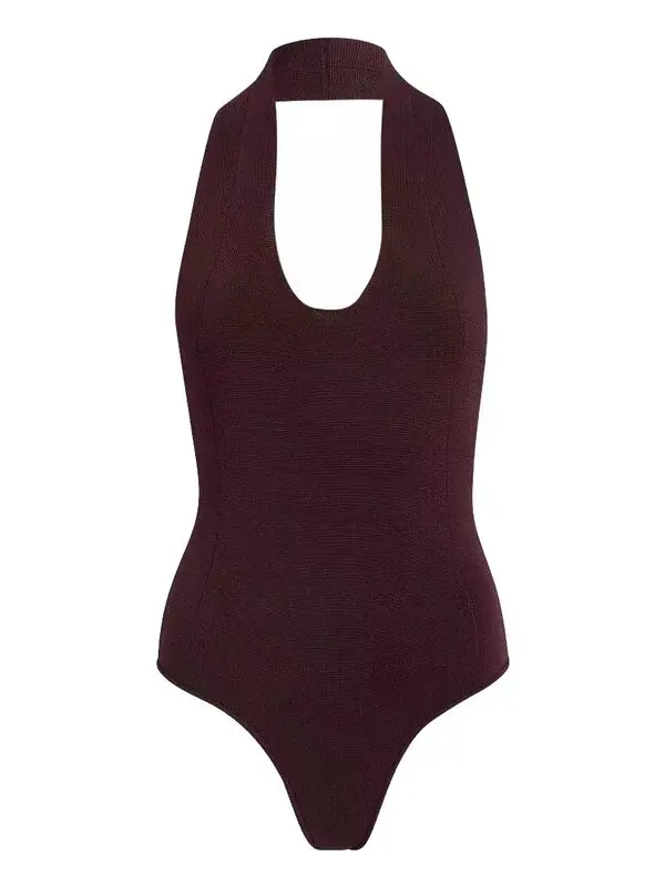 Khaite Halterneck Bodysuit - Red