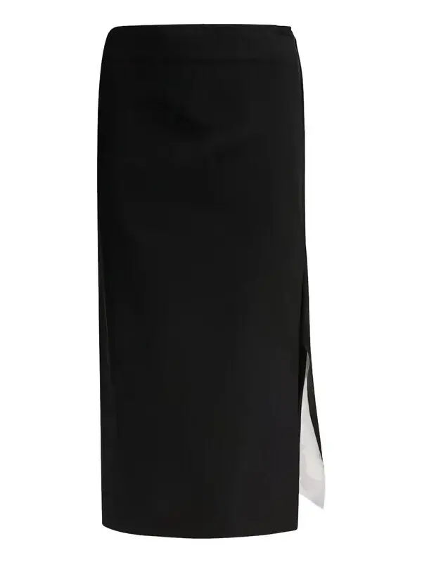 Max Mara Side-split Midi Skirt - Black