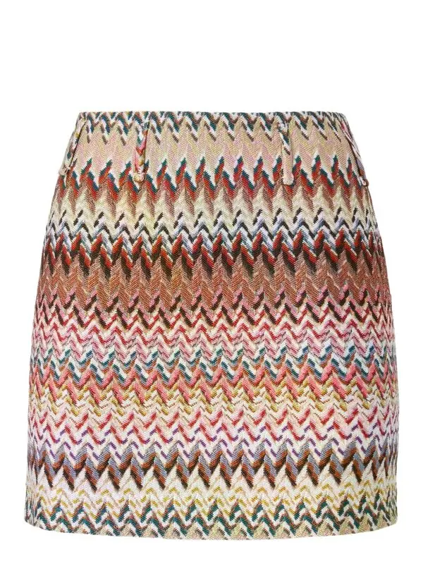 Missoni Zigzag-pattern Mini Skirt - Neutrals