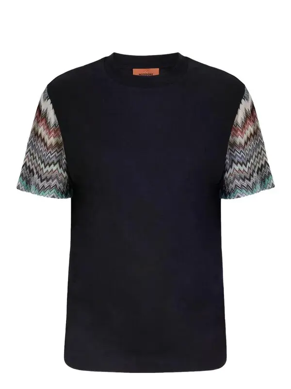 Missoni Zig-zag Sleeve Top - Black