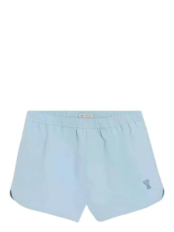 Ami Logo-patch Swim Shorts - Blue