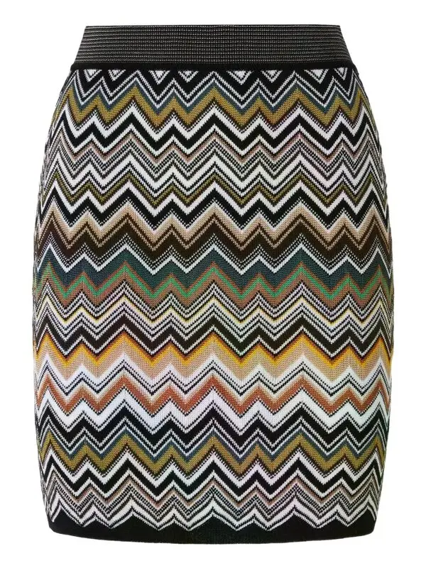 Missoni Zigzag-pattern Mini Skirt - Black