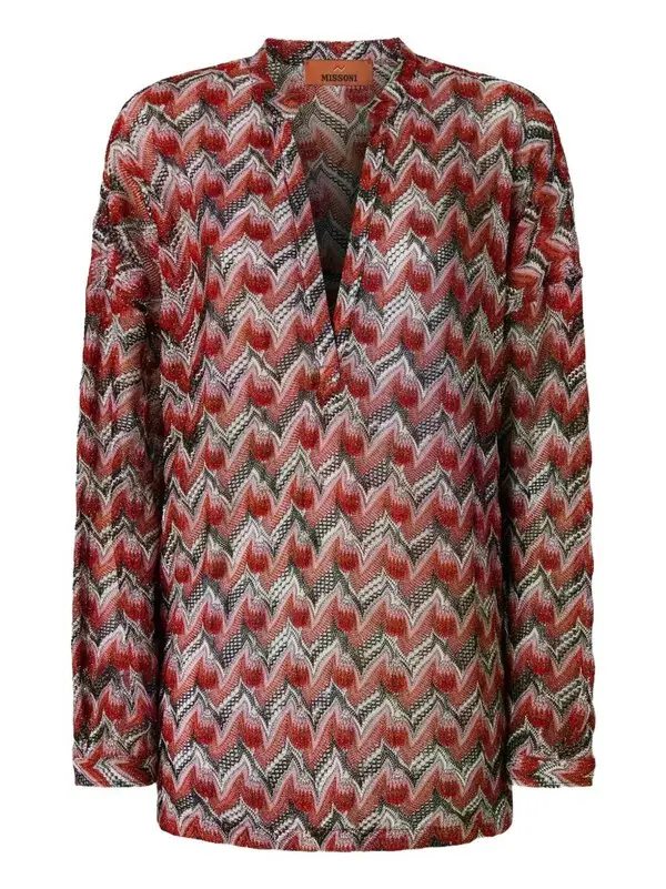 Missoni Chevron-pattern Knit Top - Black