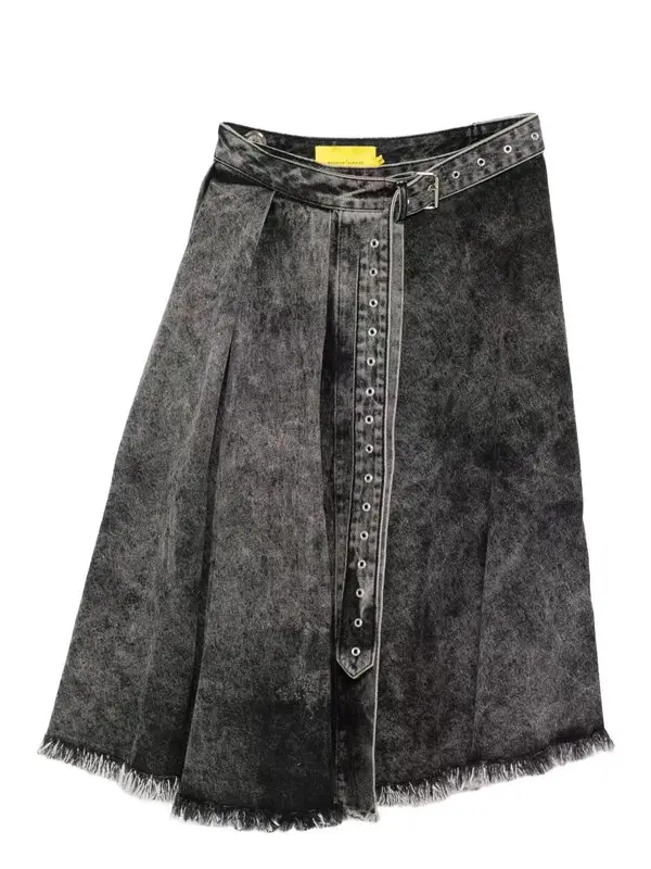 MARQUES' ALMEIDA Belted Denim Skirt - Black