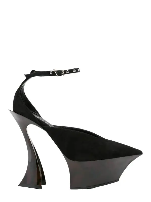 MUGLER 140mm Platform Pumps - Black