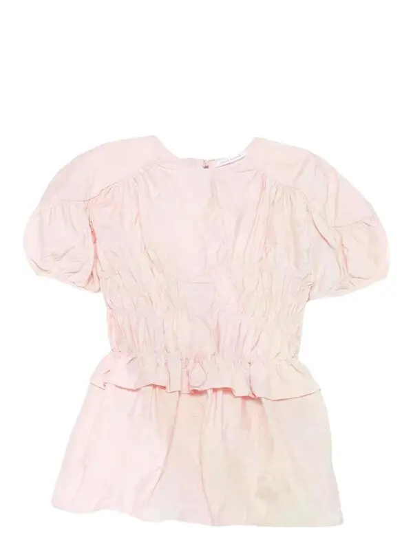 Cecilie Bahnsen Puff-sleeve Ruffled Top - Pink
