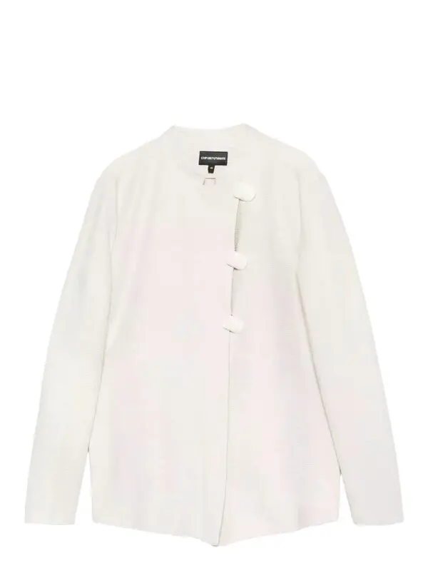 Emporio Armani Asymmetric-fastening Jacket - Neutrals