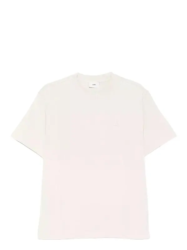 AUTRY Logo Cotton T-shirt - Neutrals