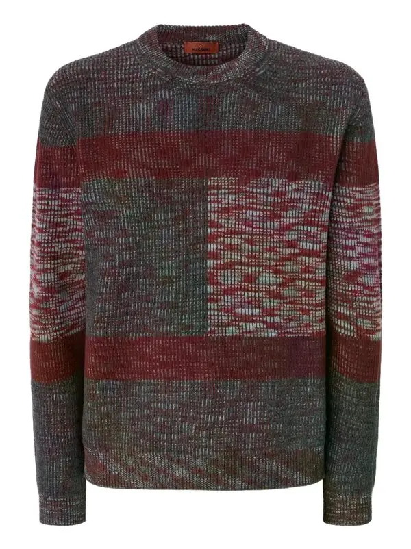 Missoni Block-pattern Ribbed Sweater - Grey