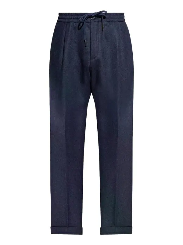 Paul & Shark Wool-blend Straight-leg Trousers - Blue