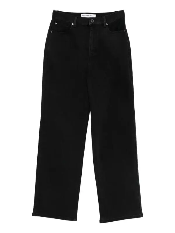 SELF-PORTRAIT Five-pocket Jeans - Black