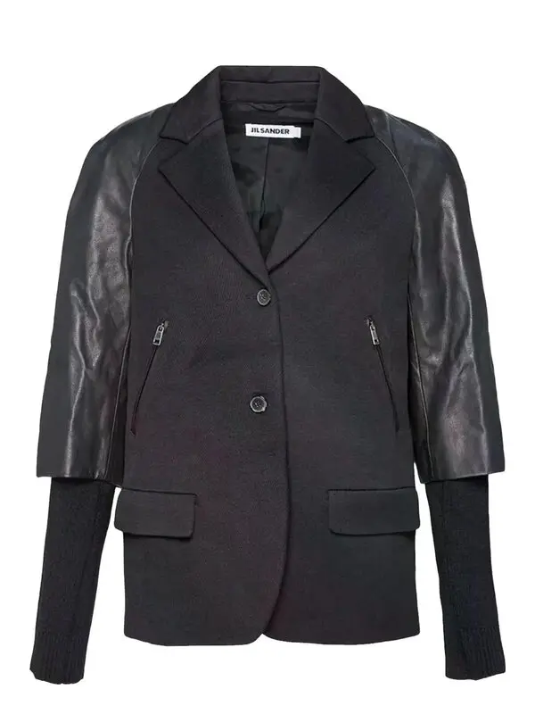 JIL SANDER Wool Blazer - Black