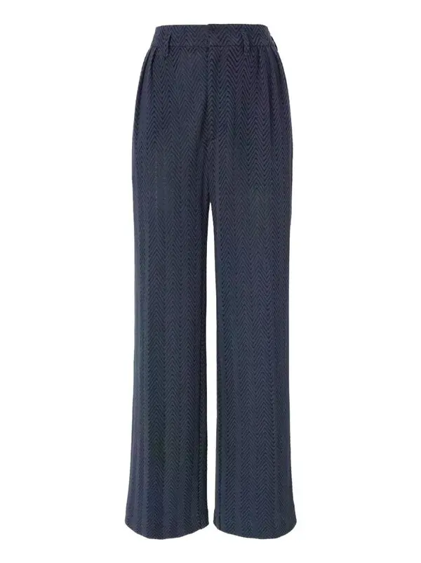 Missoni Zigzag-pattern Pleated Trousers - Blue