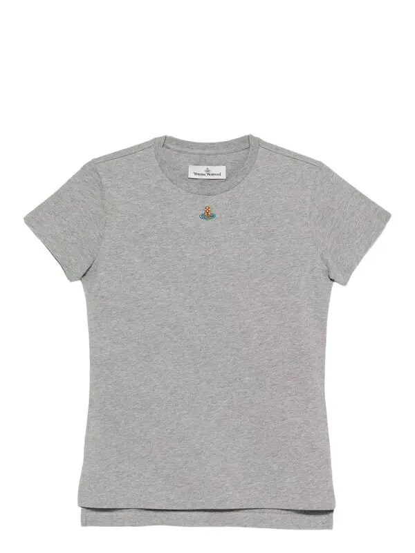 VIVIENNE WESTWOOD Orb-embellished Cotton T-shirt - Grey