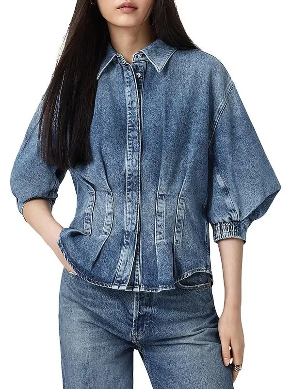 ALLSAINTS Nancy Denim Shirt - Vintage Indigo