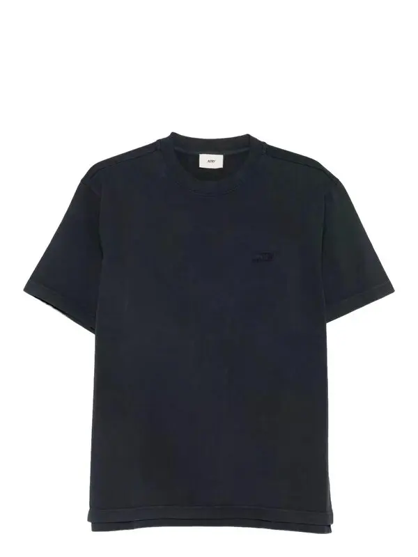 AUTRY Logo Cotton T-shirt - Black