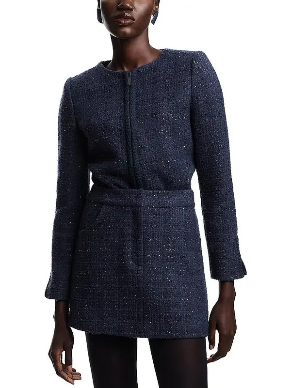 Emporio Armani Sequined Tweed Mini Skirt - Solid Medium