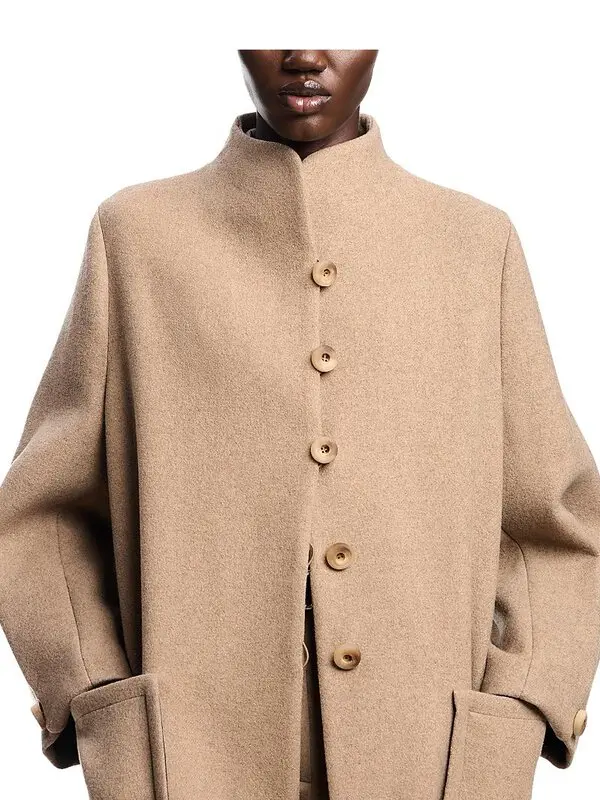 Emporio Armani Mock Neck Coat - Solid Medium