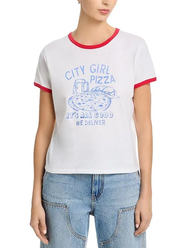 MOTHER The Lil Goodie Ringer Runner Tee - City Girl