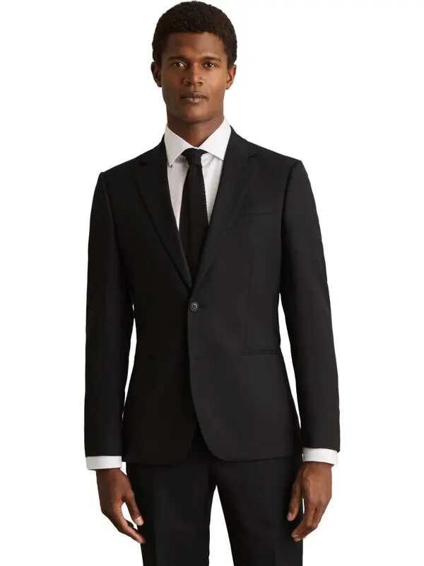 REISS Field Oe Field Wool-blend Single-breasted Suit Jacket Slim-fit - Black
