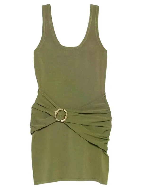 Simkhai Belted Draped Dress - Green