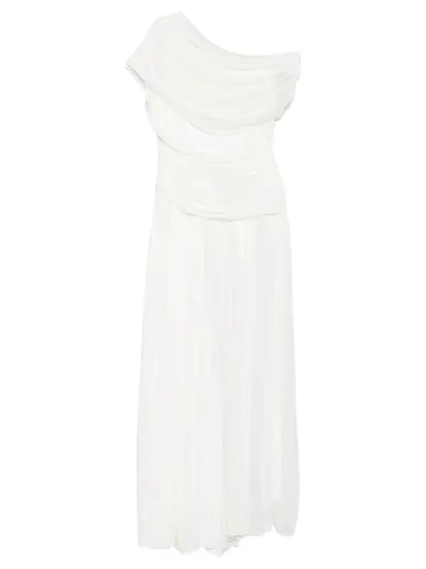 Simkhai Draped One-shoulder Dress - White