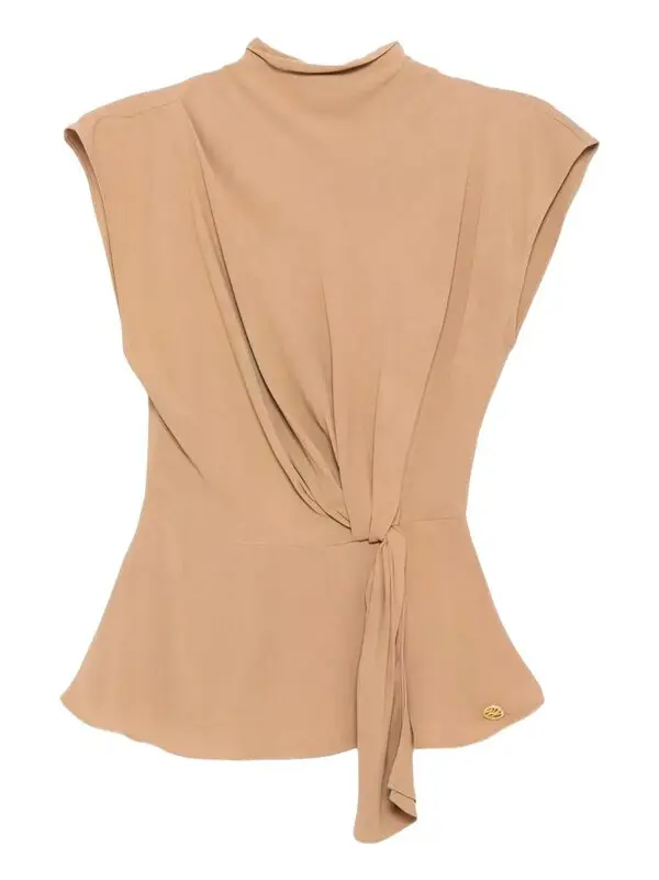 Karl Lagerfeld Fluid Knit Blouse - Neutrals