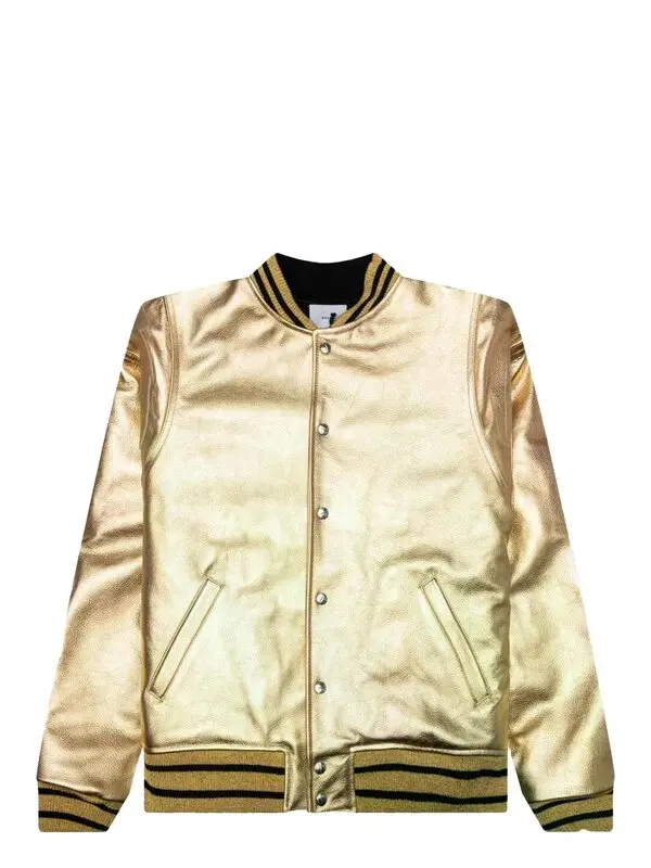 Rhude Leather Bomber Jacket - Yellow