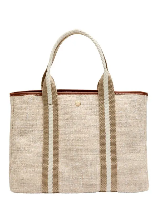 Rue De Verneuil Traversée Summer Tweed Tote Bag - Beige