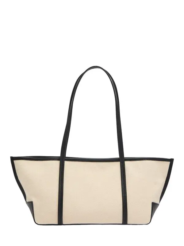 ST. AGNI Slim Bateau Canvas Tote Bag - White