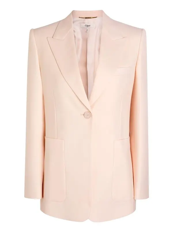 Chloé Darted Wool Blazer - Pink