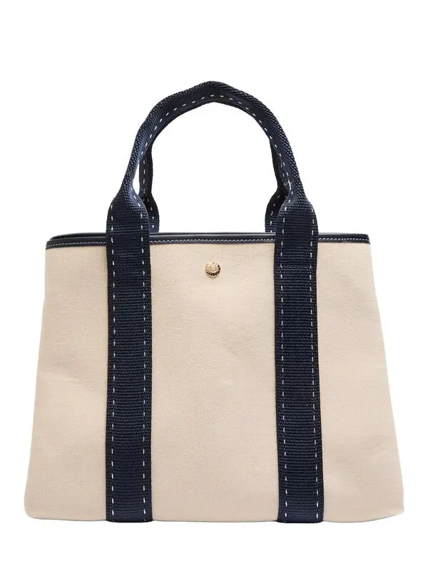 Rue De Verneuil Traversée L Sellier Canvas Tote Bag - White