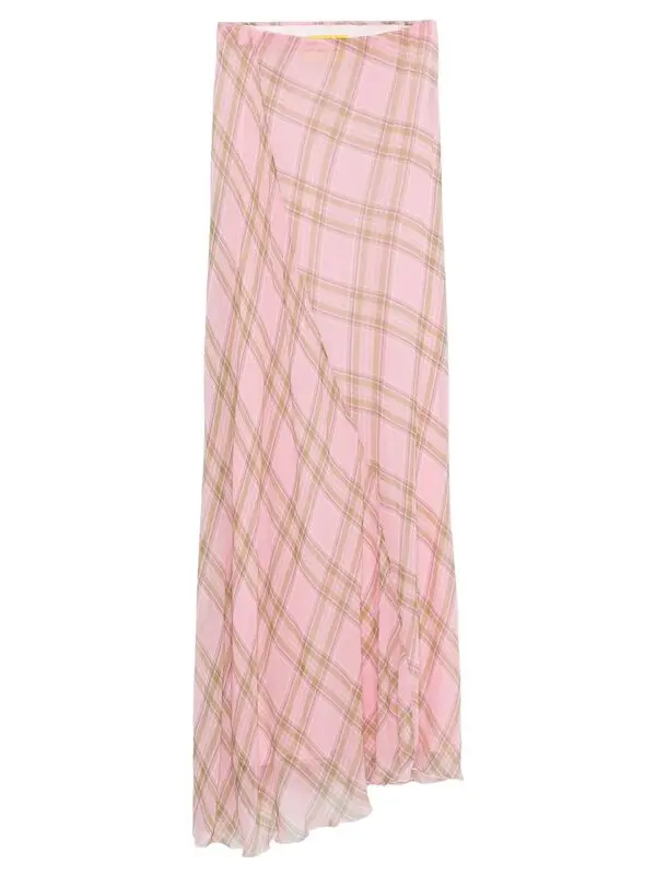 MARQUES' ALMEIDA Tartan-print Maxi Dress - Pink