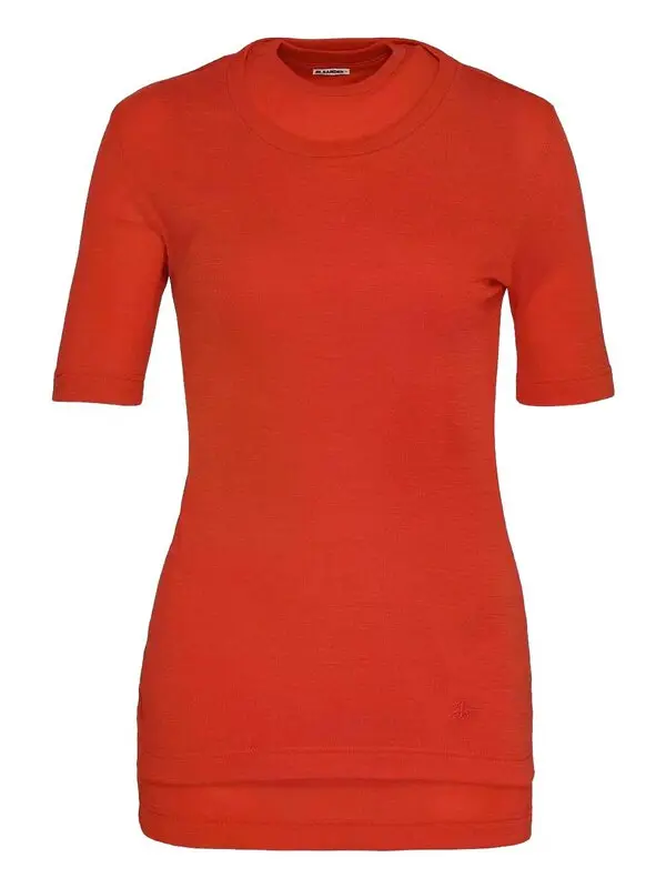 JIL SANDER Laye Short-sleeve Top - Red