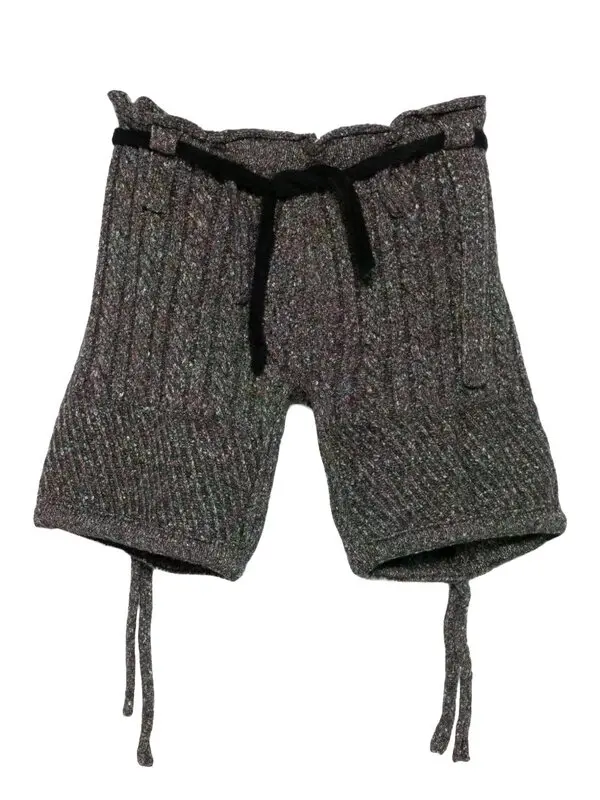 Ottolinger Cable-knit Drawstring Shorts - Grey