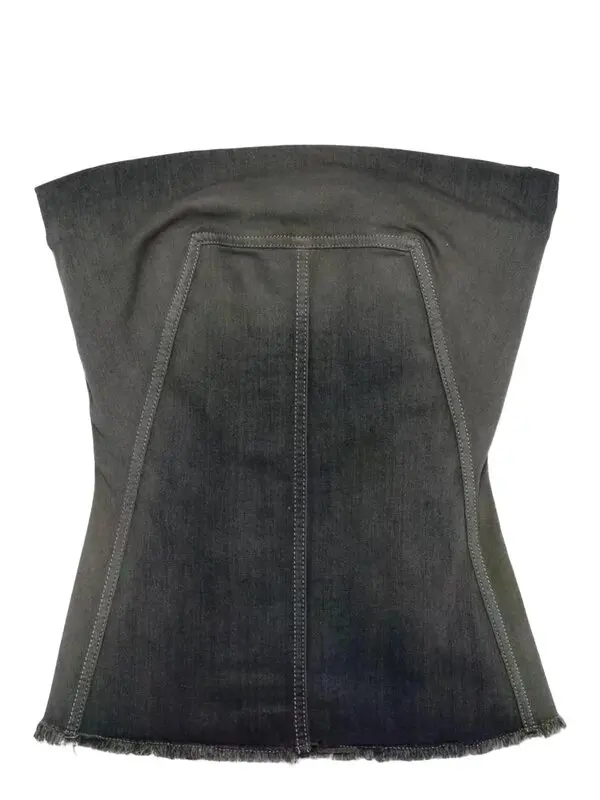 Rick Owens Bustier Denim Top - Blue