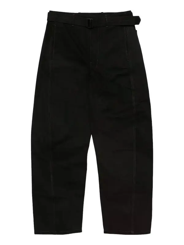 LEMAIRE Belted Cotton Jeans - Black