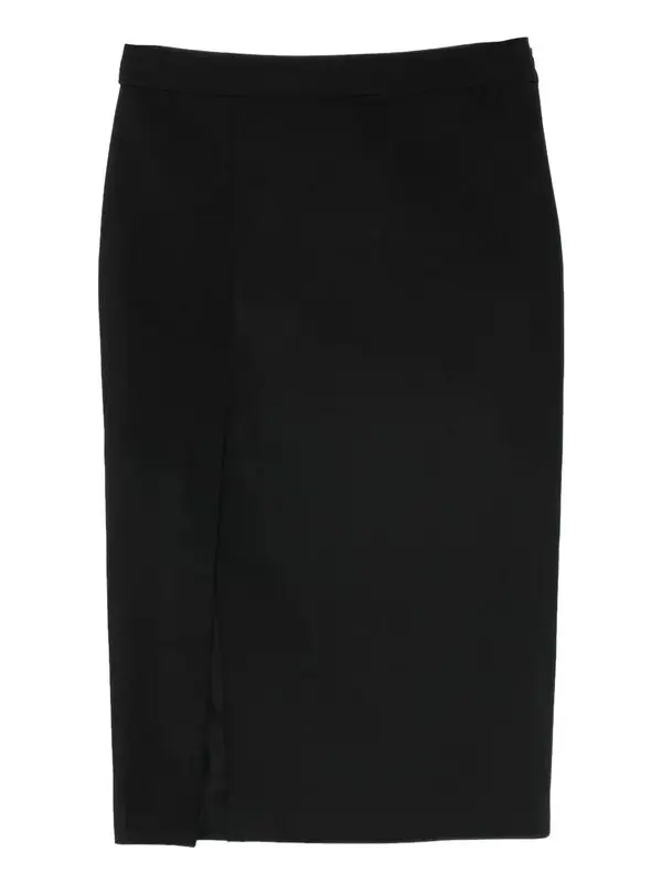 DONDUP Side-split Pencil Midi Skirt - Black