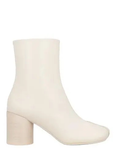MAISON MARGIELA Leather Ankle Boots - White