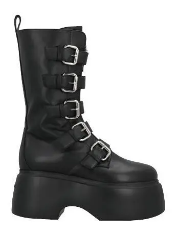 LE SILLA Leather Buckled Boots - Black