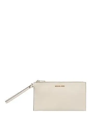 Michael Kors Pebbled Leather Clutch - Off White