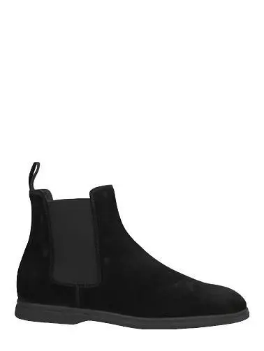 DOUCAL'S Dark Leather Ankle Boots - Black