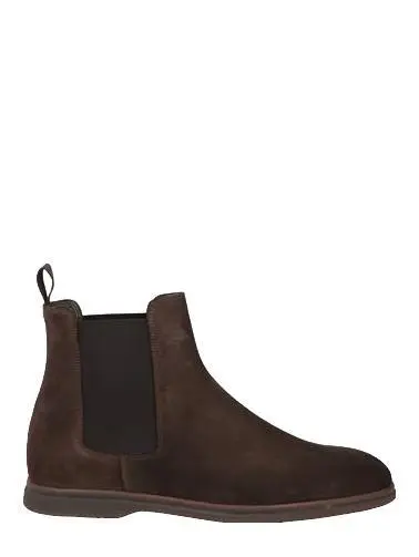 DOUCAL'S Dark Leather Ankle Boots - Brown