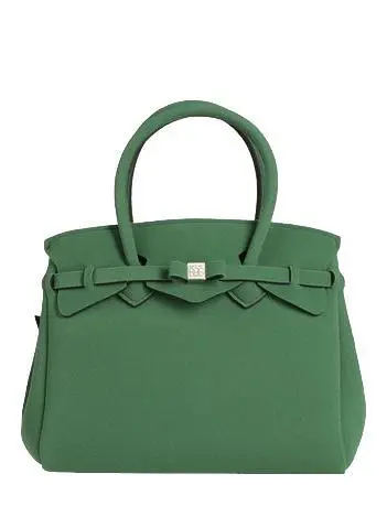 Save My Bag Tote Bag With Bow Detail And Logo - Green