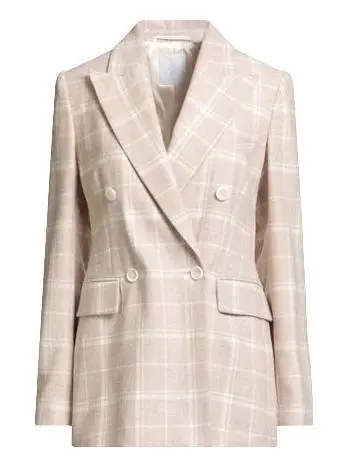 Eleventy Double-breasted Tartan Blazer - Beige