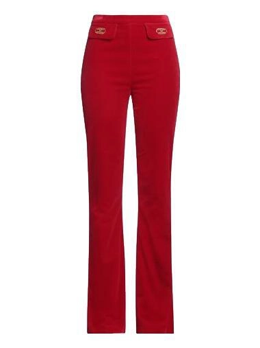 Elisabetta Franchi Flared Velvet Pants - Red