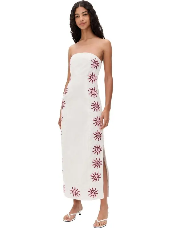 THE WOLF GANG Sueno Strapless Maxi Dress - Ivory